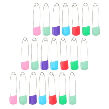 24 Pc Baby Diaper Pins Safety Pin Lock Cloth Changing Locking Clip ...