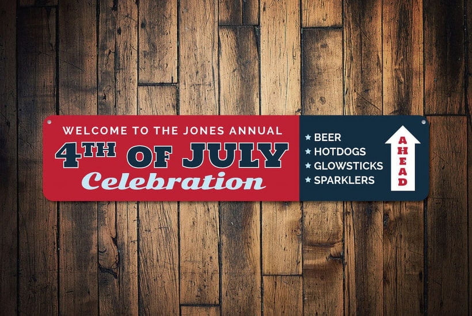 Letrero de celebración anual del 4 de julio Letrero de bienvenida con ...