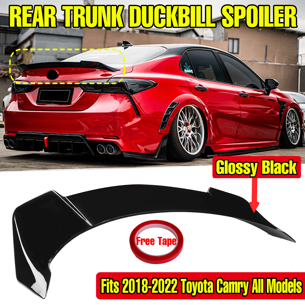 Rear Trunk Spoiler for Toyota Camry 2018-2023 L XLE LE SE XSE All ...