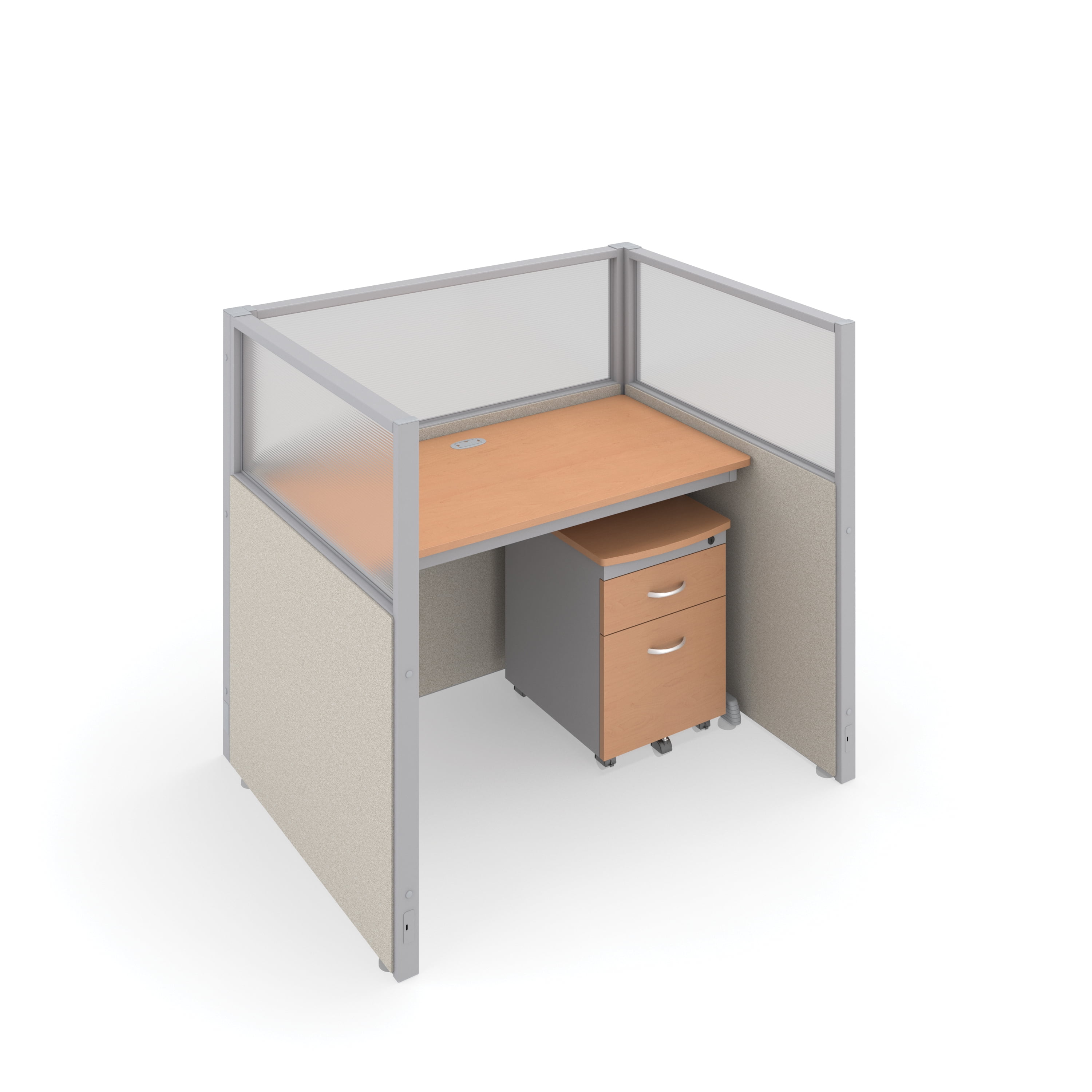 OFM RiZe Series 47" x 48" 1-Unit Privacy Station Panel System with ...