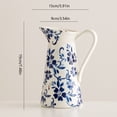 Ceramic Pitcher Vase, Blue and White Jug for Home Decor, Decorative ...