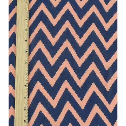 Navy Blue And Pink Chevron Background