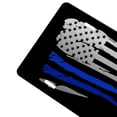 Yehwow American Flag Thin Blue Line Metal Car Plate Aluminum License ...