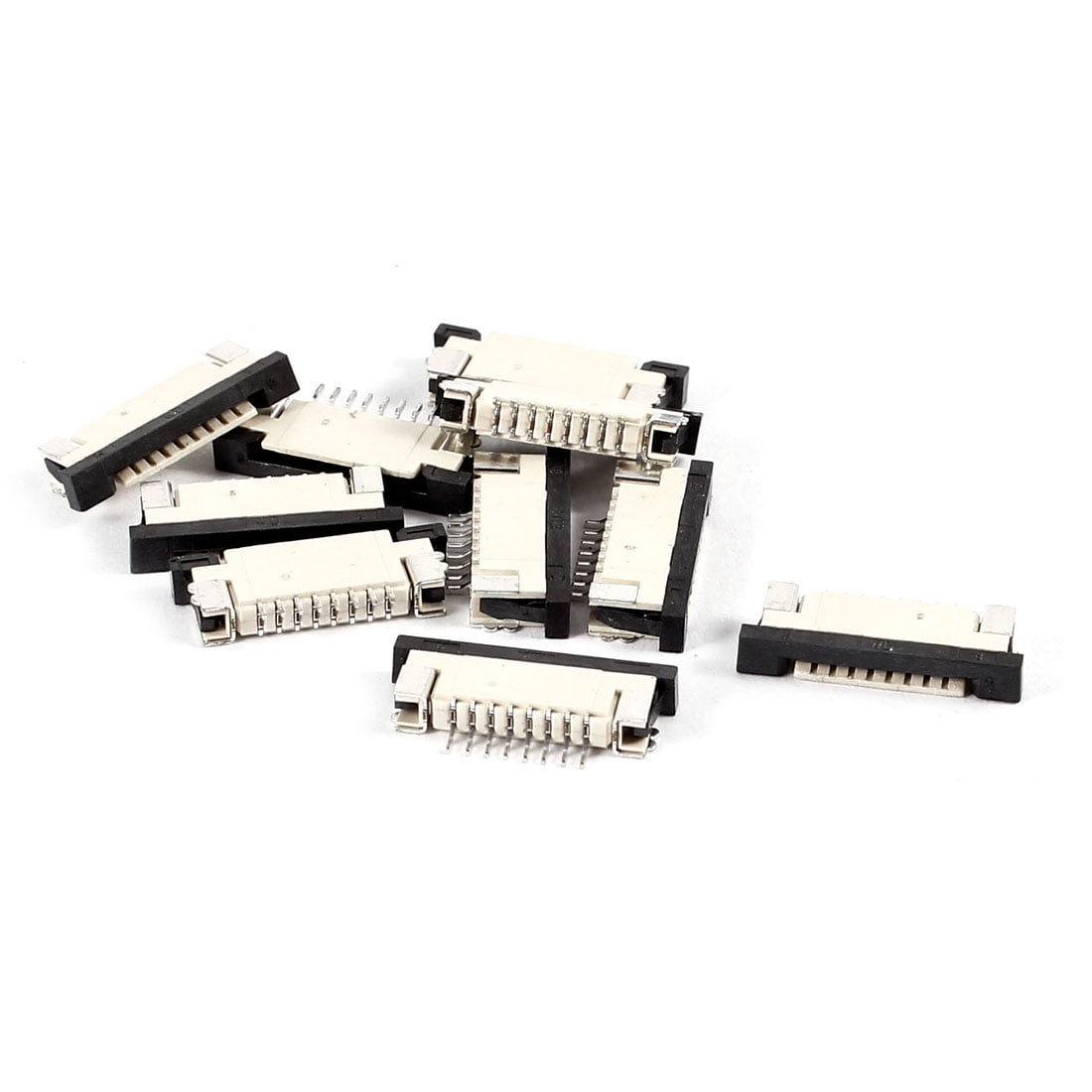 10 Pcs Clamshell Type Bottom Port FFC FPC Sockets Connector 8Pin 1mm ...