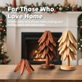 6Pcs Wooden Christmas Tree Heat-Resistant Mats - Foldable Tripod Pot ...