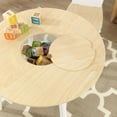 KidKraft Wooden Kids Round Storage Table and 2 Chair Set, White ...