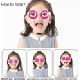 Winking Glasses, Kinetic Crazy Prank Funny Blinking Glasses with Eyes ...