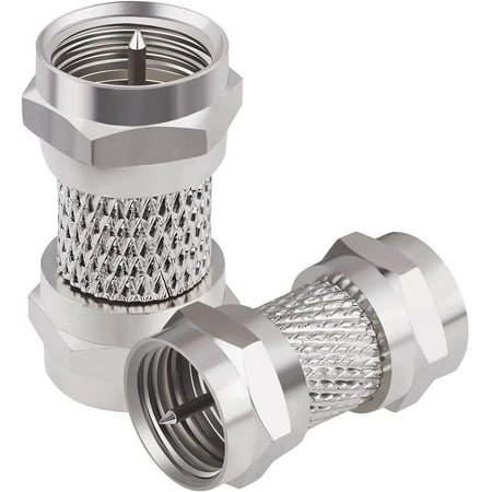 F Type Male to Male Coax Connector 50 Ohm RG6 Coaxial Adapters 10 Pack ...