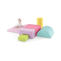 Spaco 6 Pieces Foam Climbing Blocks, Indoor Baby Climb and Crawl ...
