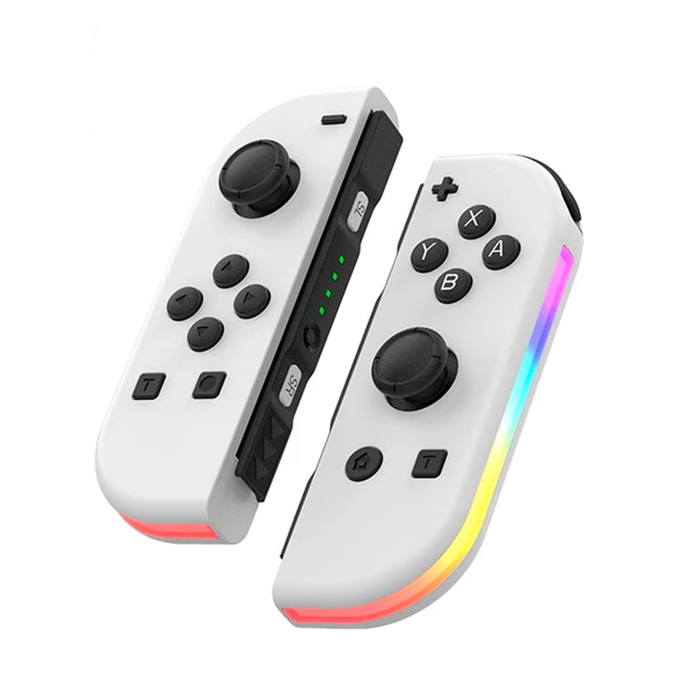 Controles Joycons Genericos con Luz RGB Blancos para Nintendo Switch ...