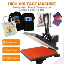 Blue Heat Press Machine 5 in 1, 15 x 15 Inches Sublimation Transfer ...