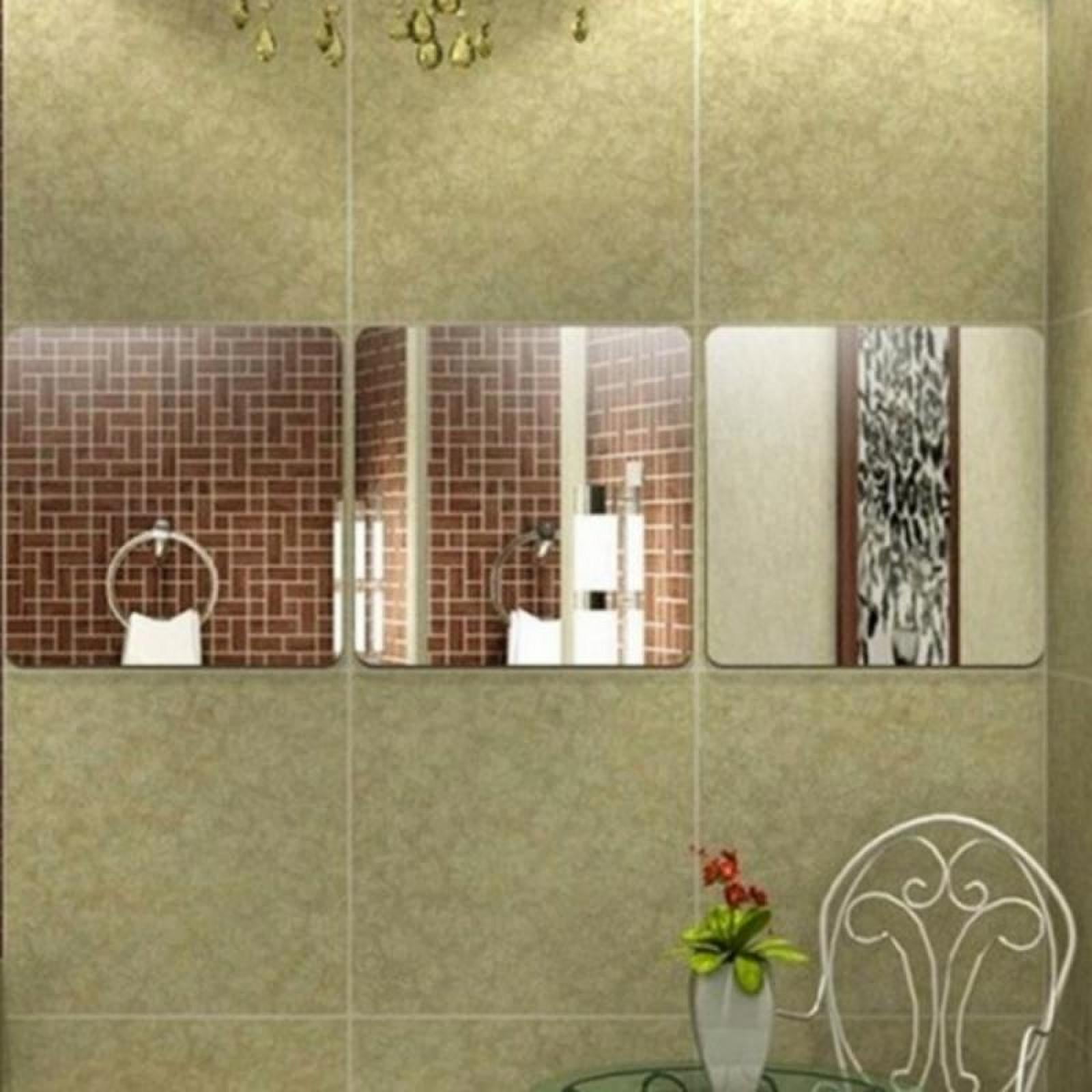 6 Pcs 3D Mirror Wall Stickers Acrylic Safety Flexible Removable Home ...