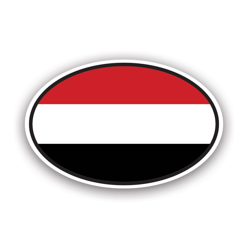 Yemen Oval Sticker Decal - Self Adhesive Vinyl - Weatherproof - Made in ...