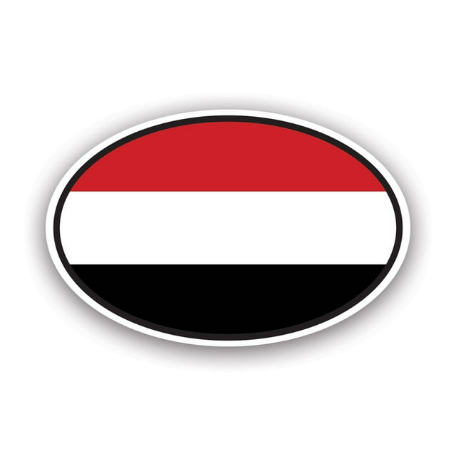 Yemen Oval Sticker Decal - Self Adhesive Vinyl - Weatherproof - Made in ...