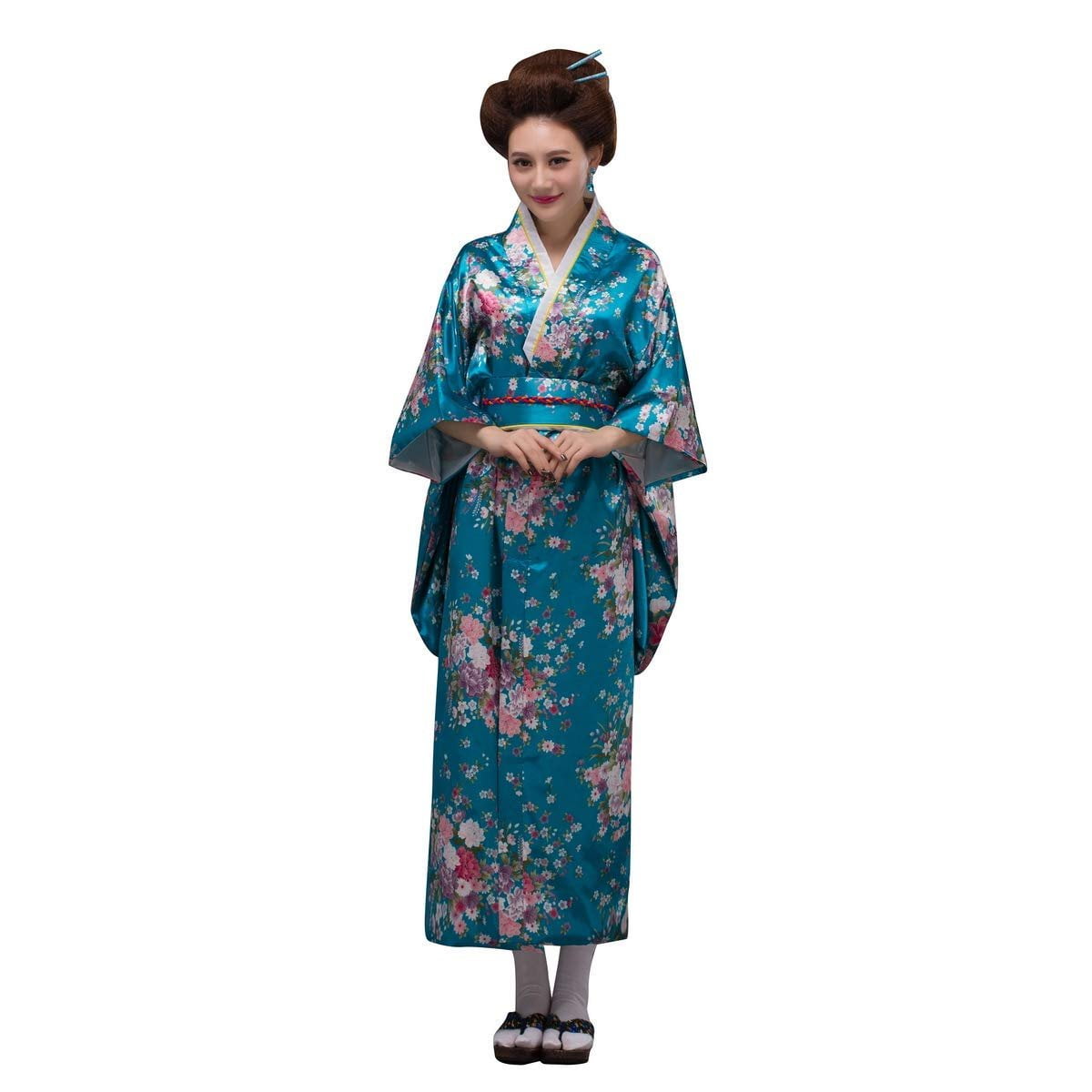 Thy Collectibles Womens Silk Traditional Japanese Kimono Robe Bathrobe