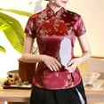 vauyc Women's T-Shirts Chinese Cheongsam Shirt Short Sleeve Mandarin ...