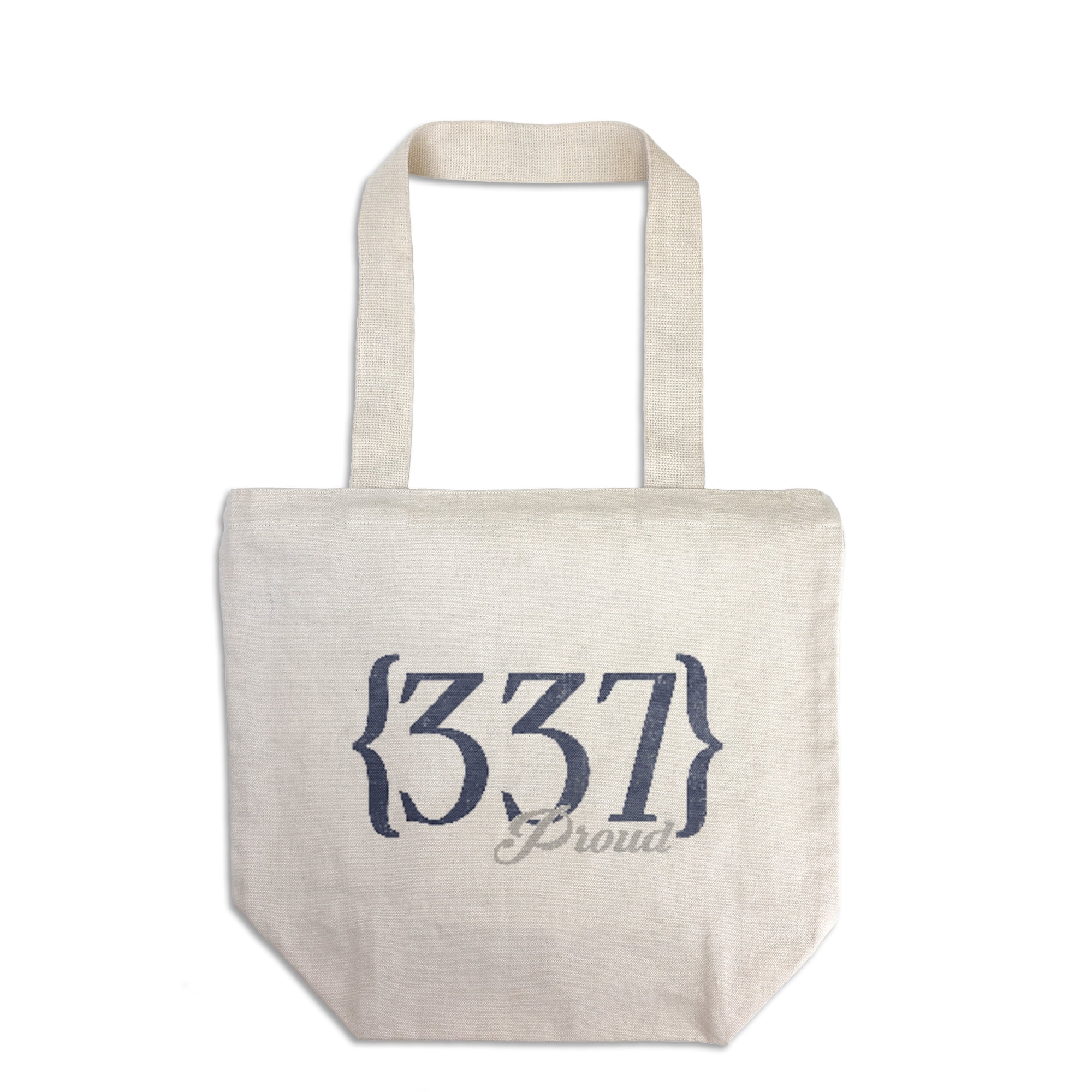 Lafayette, Louisiana, 337 Area Code (Blue) (100% Cotton Canvas Reusable ...