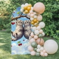 Arch Backdrop 6.6 Ft, Funny Cats Spandex Stretch Fitted Arch Cover ...