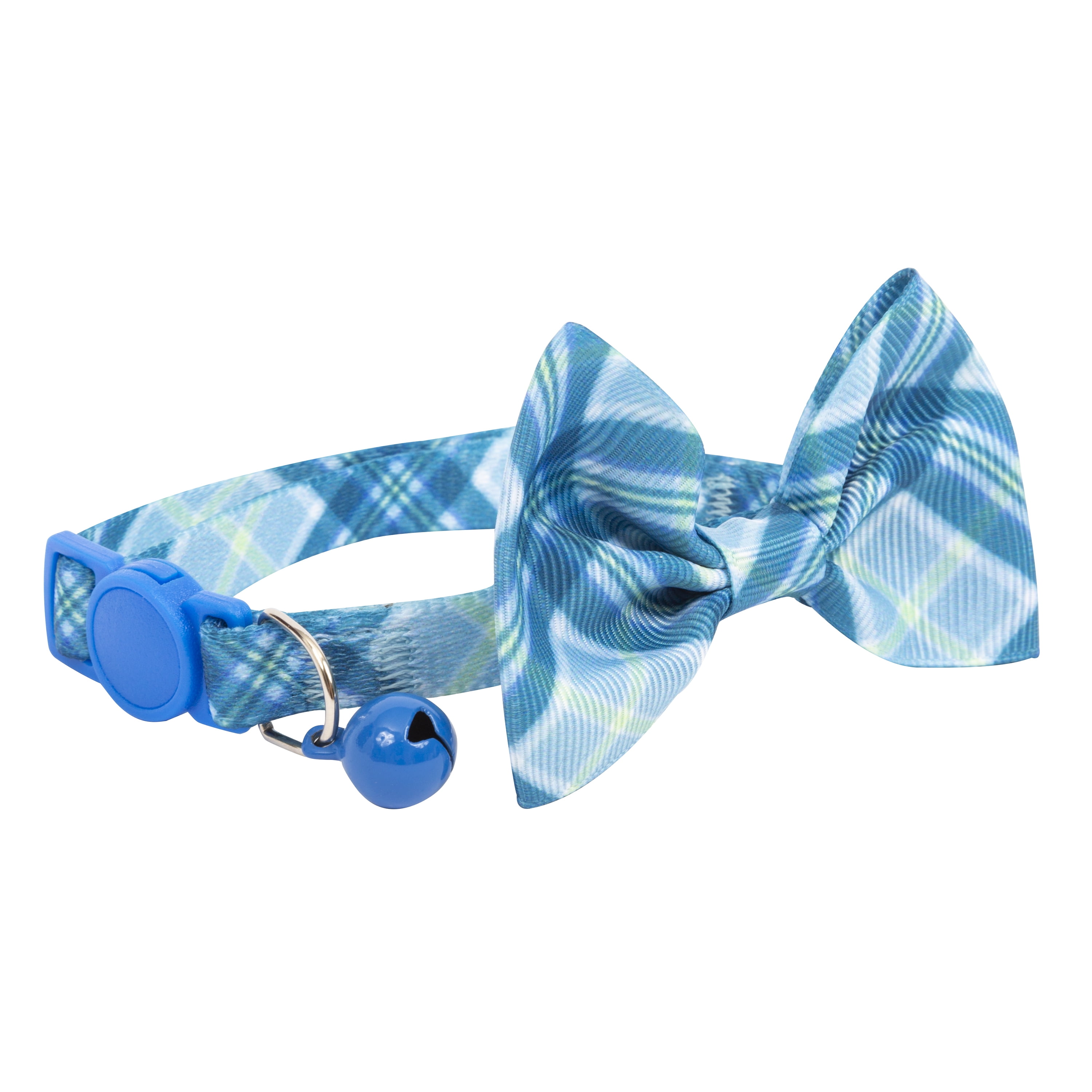 Vibrant Life Polyester Plaid Fashion Cat Collar, Blue, One Size ...
