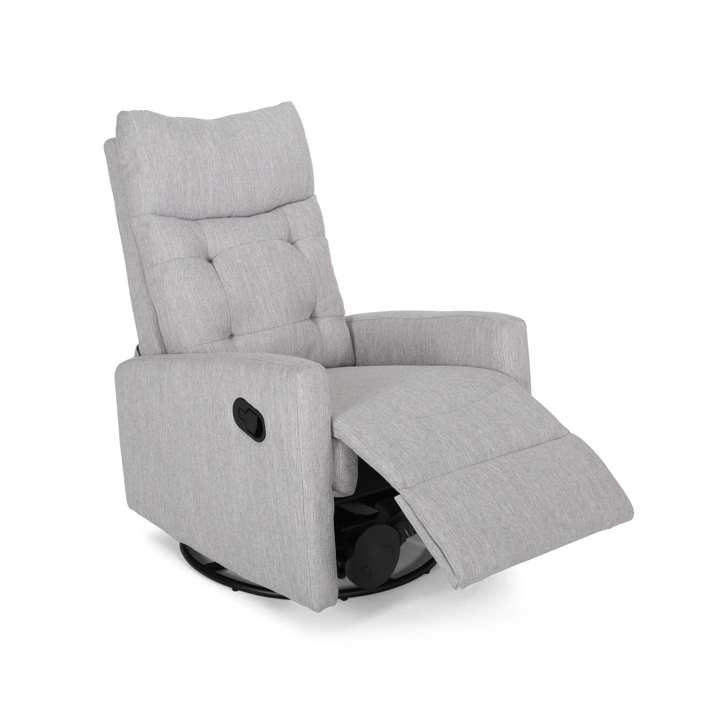 GDF Studio Kimpton Contemporary Fabric Tufted Glider Swivel Pushback ...