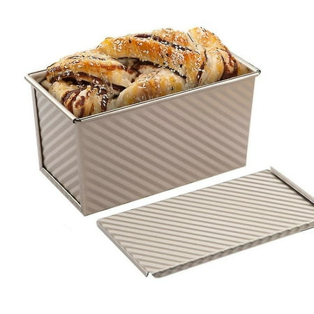 Bread Pan With Lid Non-stick Bakeware Carbon Steel Bread Toast Form ...