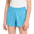Freshbabe Girls Solid Shiny Cheerleading Gym Shorts Elastic Waist Loose ...