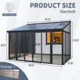 10x14 FT Hardtop Gazebo Outdoor Aluminum Pergola with 3 Lockable ...