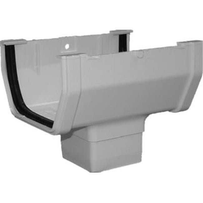 RW104 Vinyl Gutter Drop Outlet, White - Walmart.com