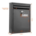 Wall Mount Mailbox Lockable Galvanized Iron Letter Post Box Locking ...