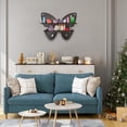 Jamo Homzi Luna Moth Crystal Shelf, Boho Wood Floating Shelves with ...