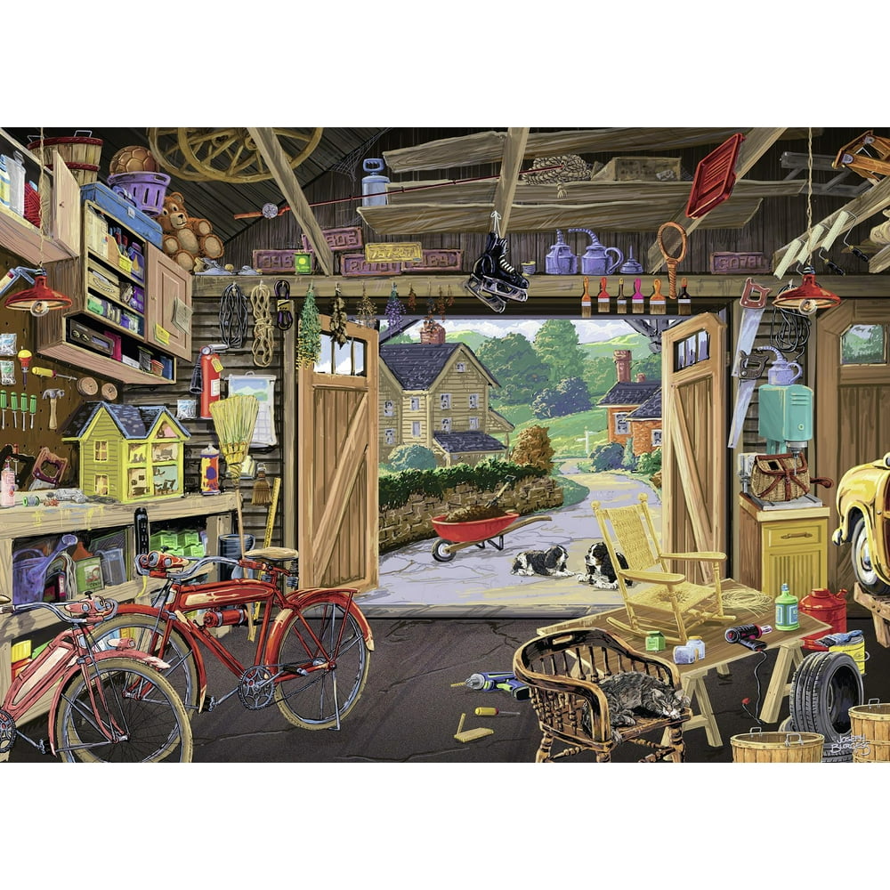 Ravensburger Grandpas Garage 300 Piece Large Format Jigsaw Puzzle ravensburger-grandpas-garage-300-piece-large-format-jigsaw-puzzle