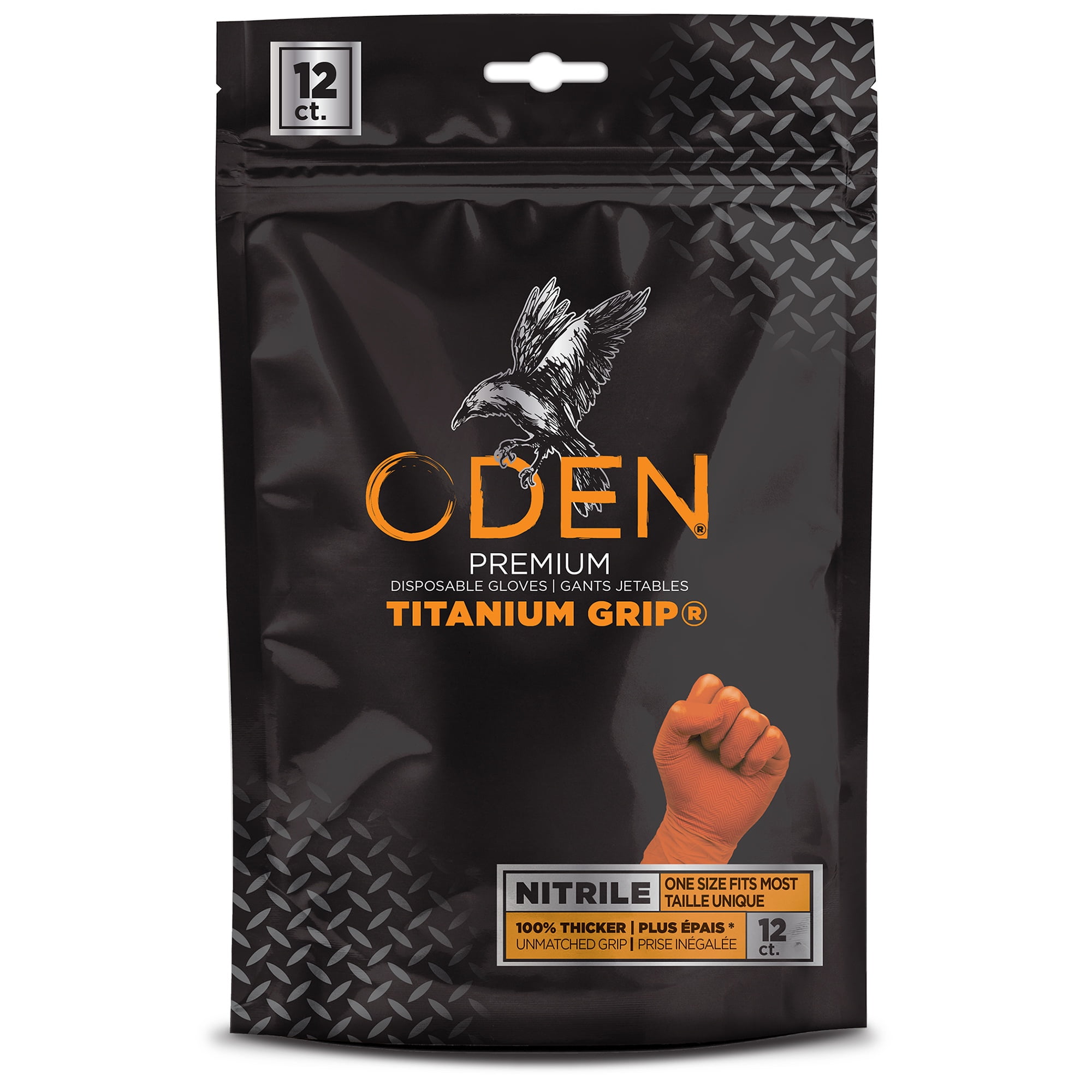 Click here for Oden Premium 12ct Titanium Grip  7mil Gloves Os prices