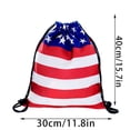 Drawstring Backpack - USA Flag Print star Splash Proof Small Drawstring ...