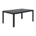 Free Shipping! Abble Black Rectangular Steel Coffee Table, Outdoor ...