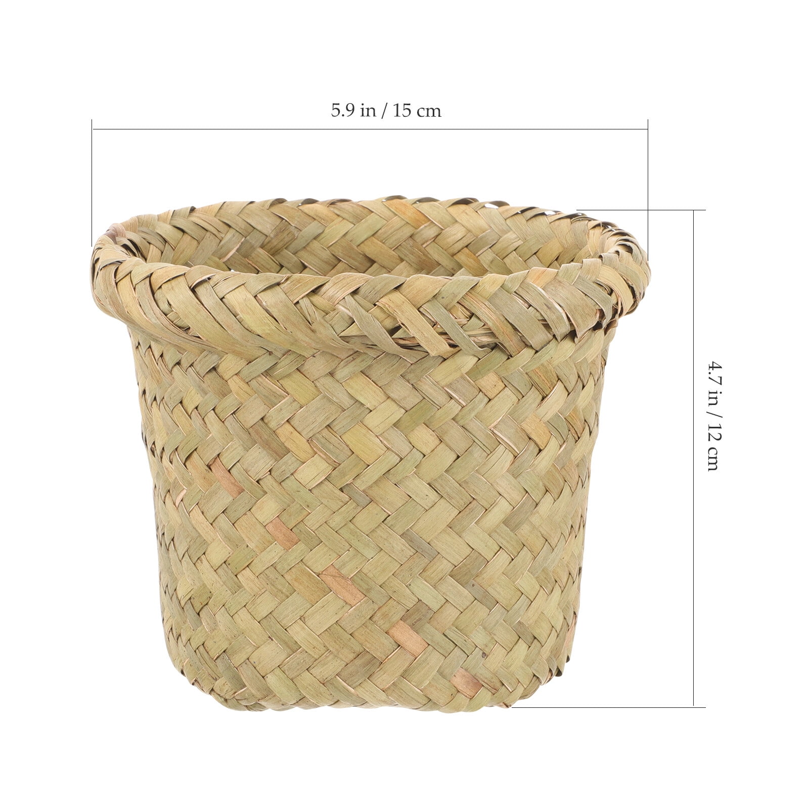 Daily Use Trash Basket Multi-function Waste Basket Sea Grass Woven ...