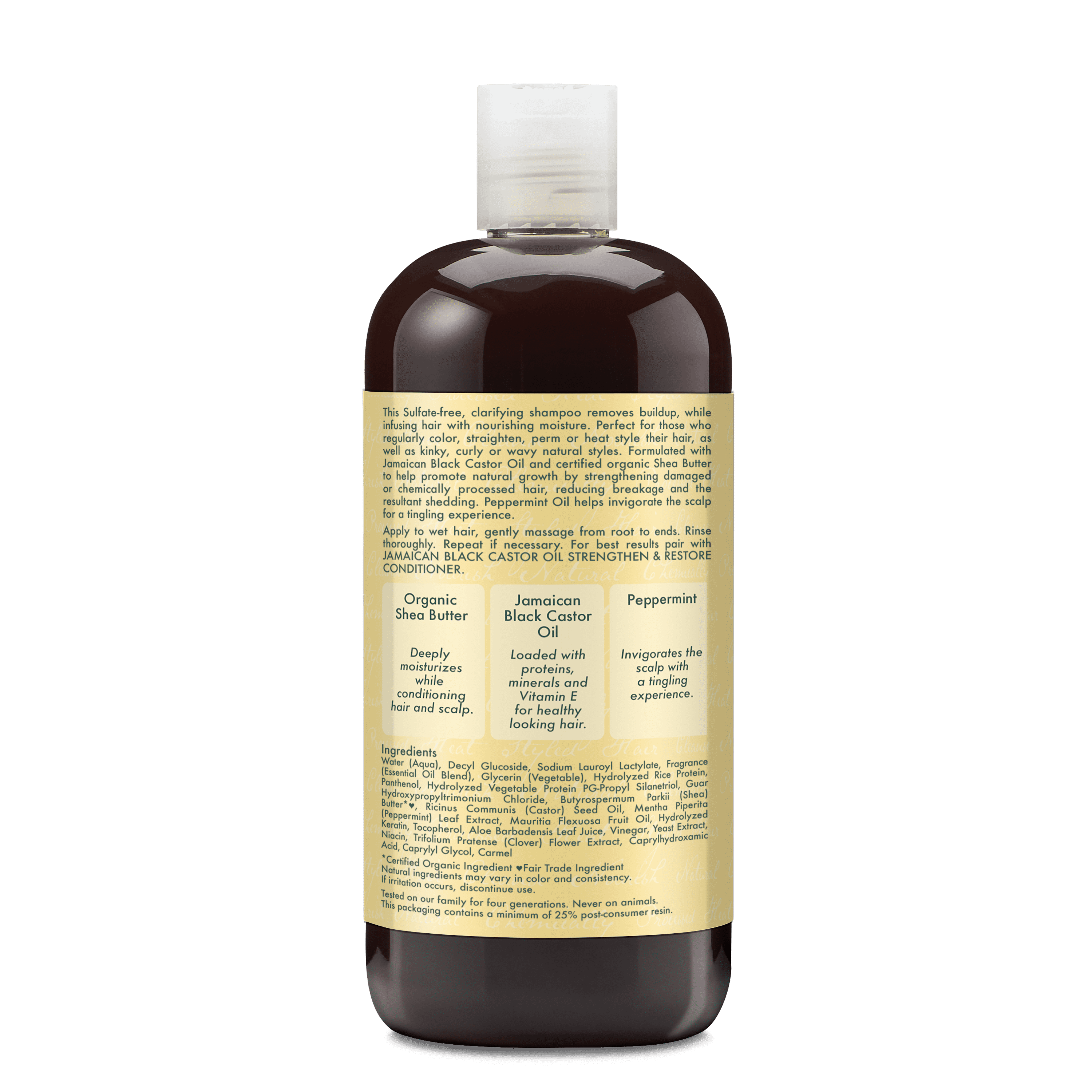 SheaMoisture Jamaican Castor Oil Shampoo 16.3 Oz Sulfate Free Promotes Hair Growth Walmart