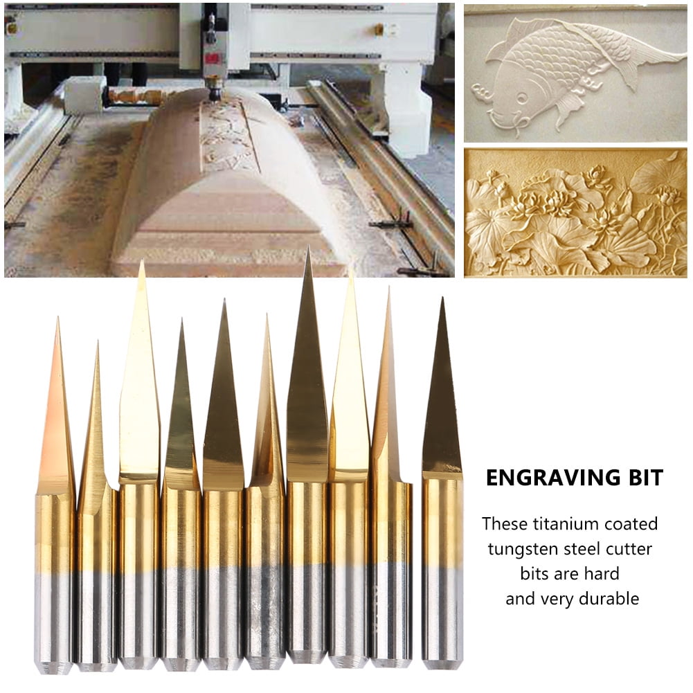 Click here for Sunwow Cutter 10pcs 3.175mm Titanium Coated Woodwo... prices