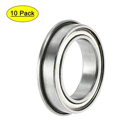 F6701ZZ Flange Ball Bearing 12x18x4mm Double Shielded Chrome Steel ...