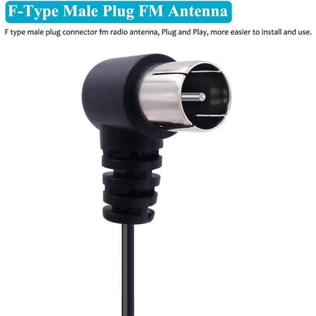 75 Ohm FM Antenna for Stereo Receiver Indoor FM Radio Antenna F Type ...