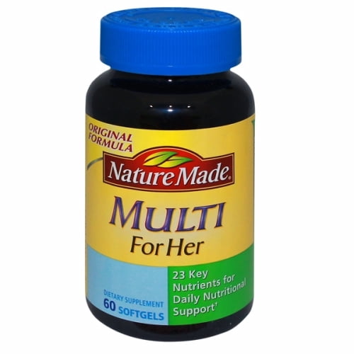 Suplemento Nature Made Multi For Her 60 cápsulas blandas Nature Made ...
