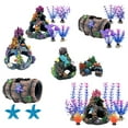 Realistic Underwater Resin Corals Set Safe FishTanks Landscape ...