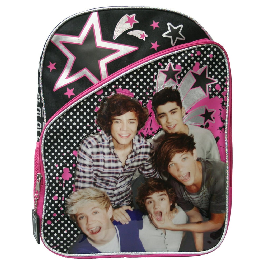One Direction - Backpack - - 1D Pink/Purple/Black Large School Bag New ...