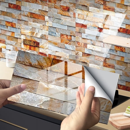 Leutsin Imitation Wall Tiles Crystal Film Tile Sticker Adhesive Floor ...