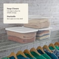 16qt Clear Storage Box with Lid White - Walmart.com