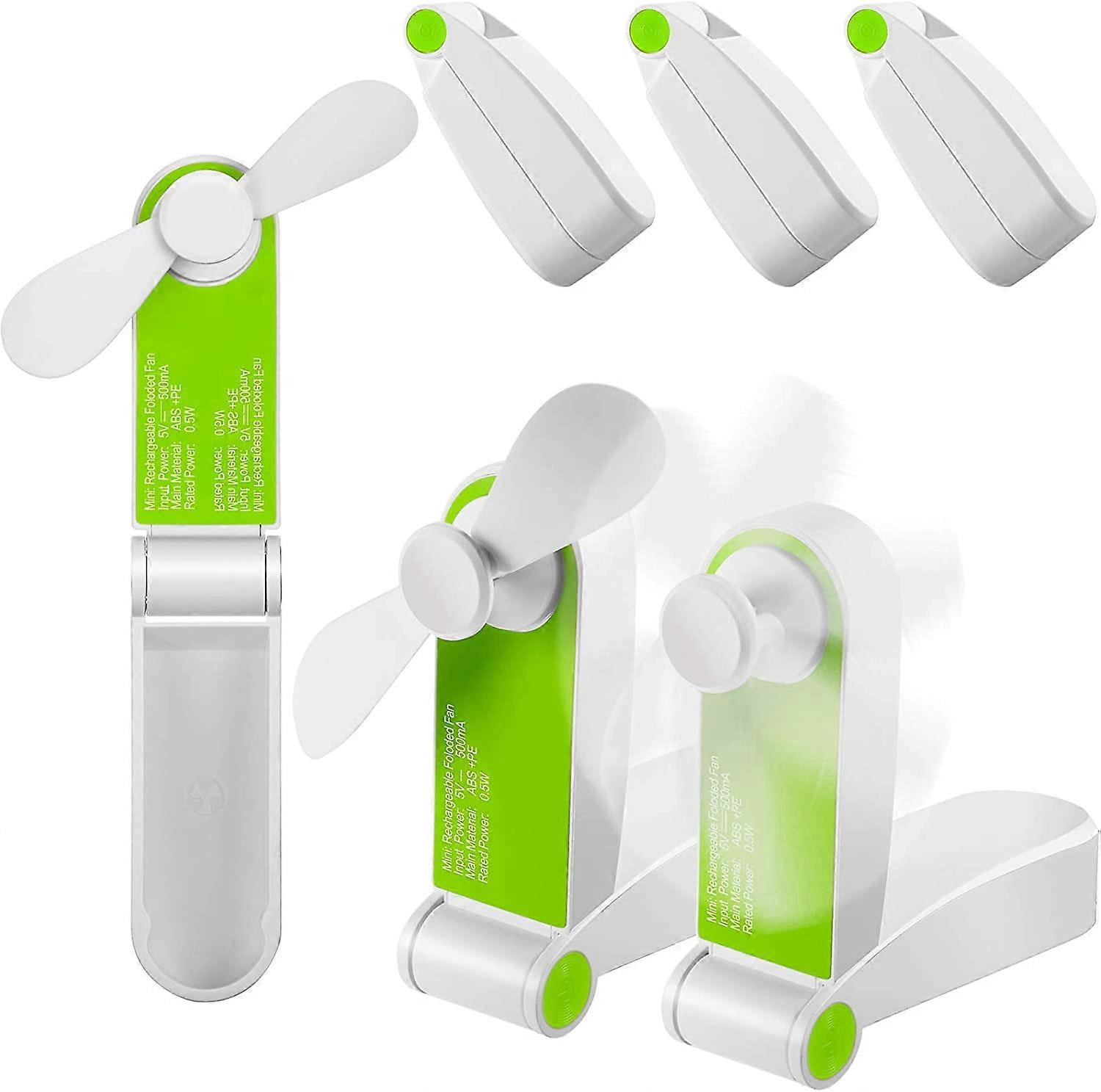 3 Pack Portable Pocket Fans Handheld Mini Fan Portable Foldable Fan ...