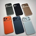 Simple Diamond Pattern Back Leather Camera Protect Phone Case for ...