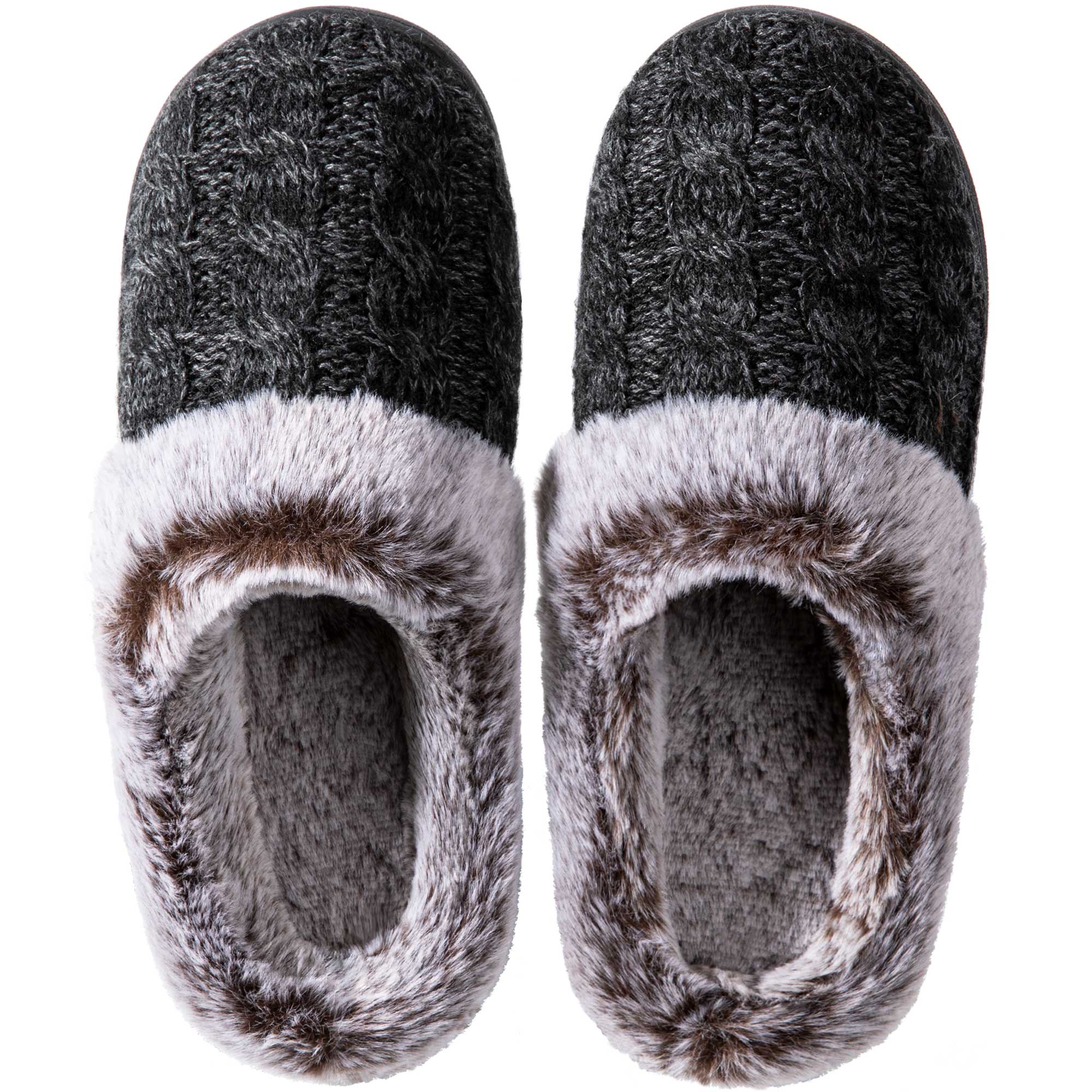 HOMEHOT Womens Memory Foam Slippers Fuzzy Plush Lining House Slippers ...