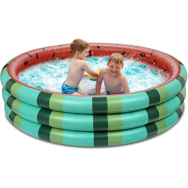 Inflatable Kiddie Pool, Extra Large Baby Pool Summer Watermelon Kids ...