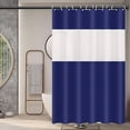 Dark Blue Spliced Peva Waterproof Shower Curtain, Mixed Design With ...