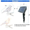 Solar LED Bird Clip-On String Lights - 5PC Set, Warm White Acrylic for ...